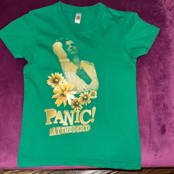 American Apparel | Shirts & Tops | American Apparel Green Yellow Panic ...